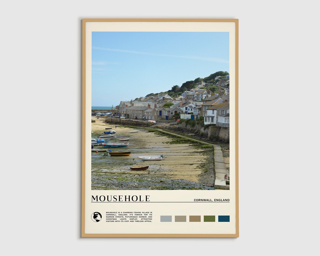 Digital Oil Paint, Mousehole Print, Mousehole Wall Art, Mousehole ...