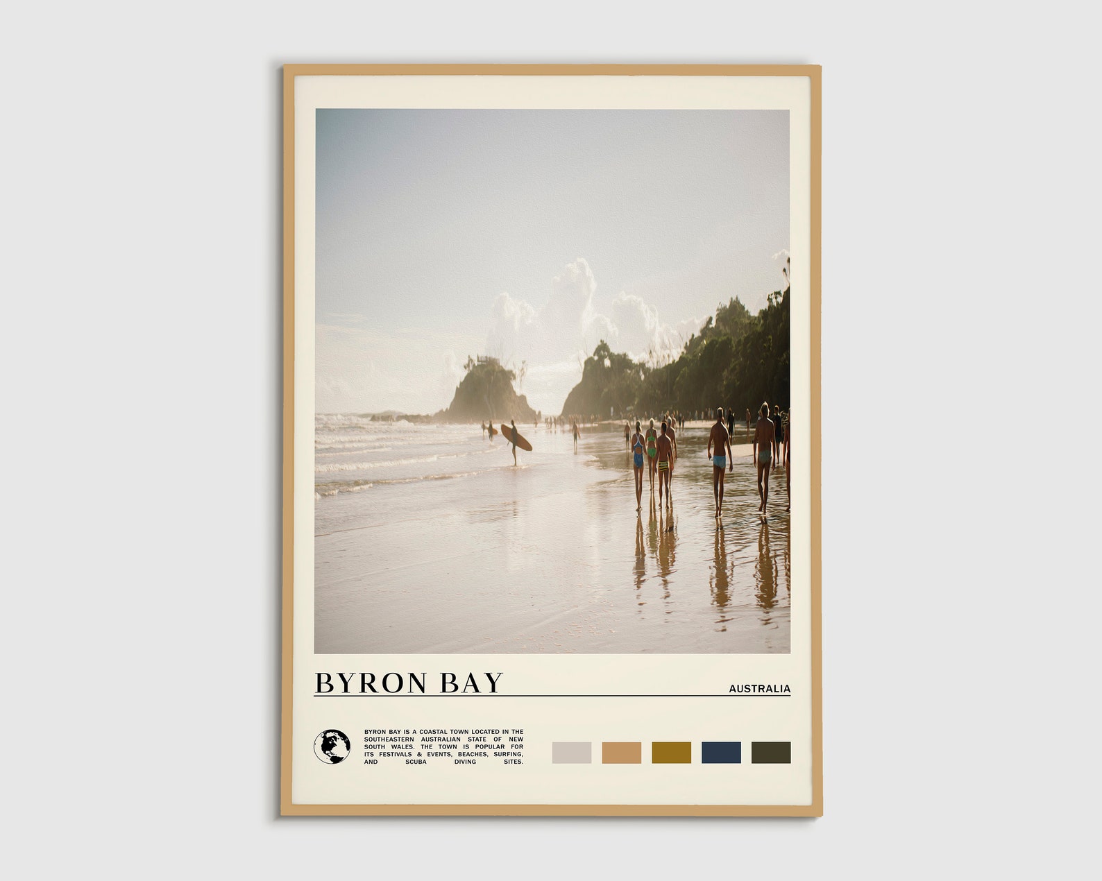 Digital Oil Paint, Byron Bay Print, Byron Bay Art, Byron Bay Poster ...