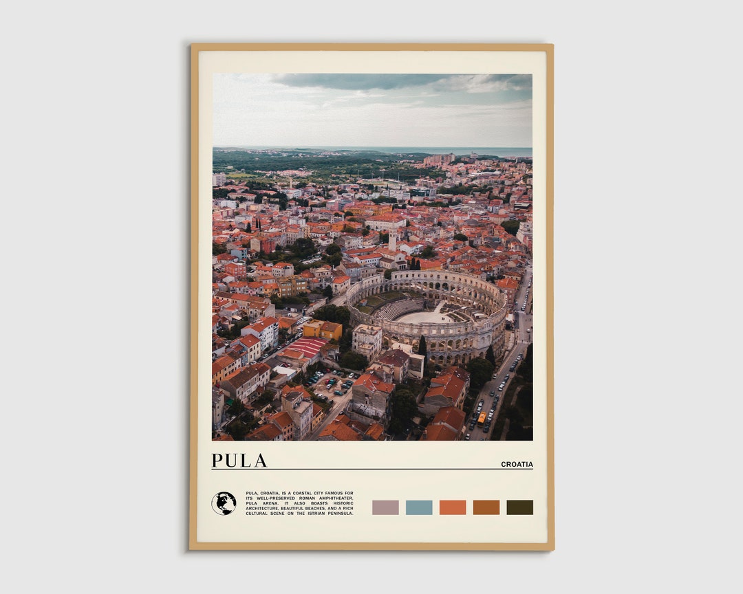 Digital Oil Paint, Pula Print, Pula Wall Art, Pula Poster, Pula Photo ...