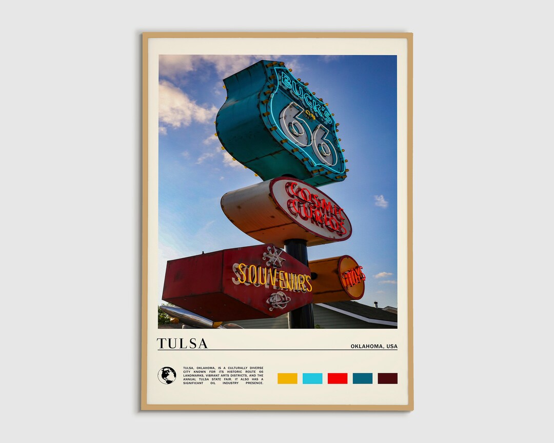 Digital Oil Paint, Tulsa Print, Tulsa Wall Art, Tulsa Poster, Tulsa Photo, Tulsa Poster Print ...