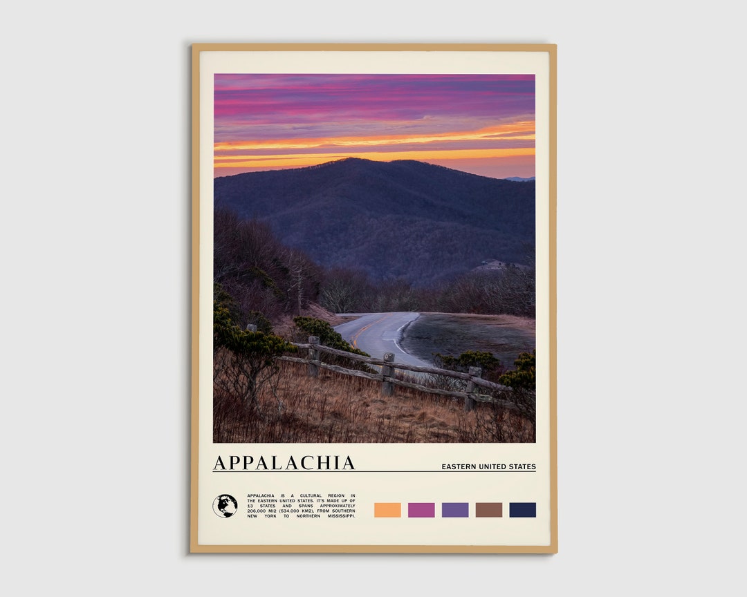 Digital Oil Paint, Appalachia Print, Appalachia Wall Art, Appalachia ...