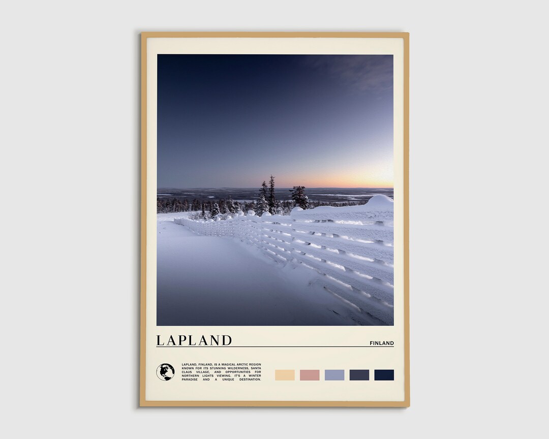 Digital Oil Paint, Lapland Print, Lapland Wall Art, Lapland Poster ...