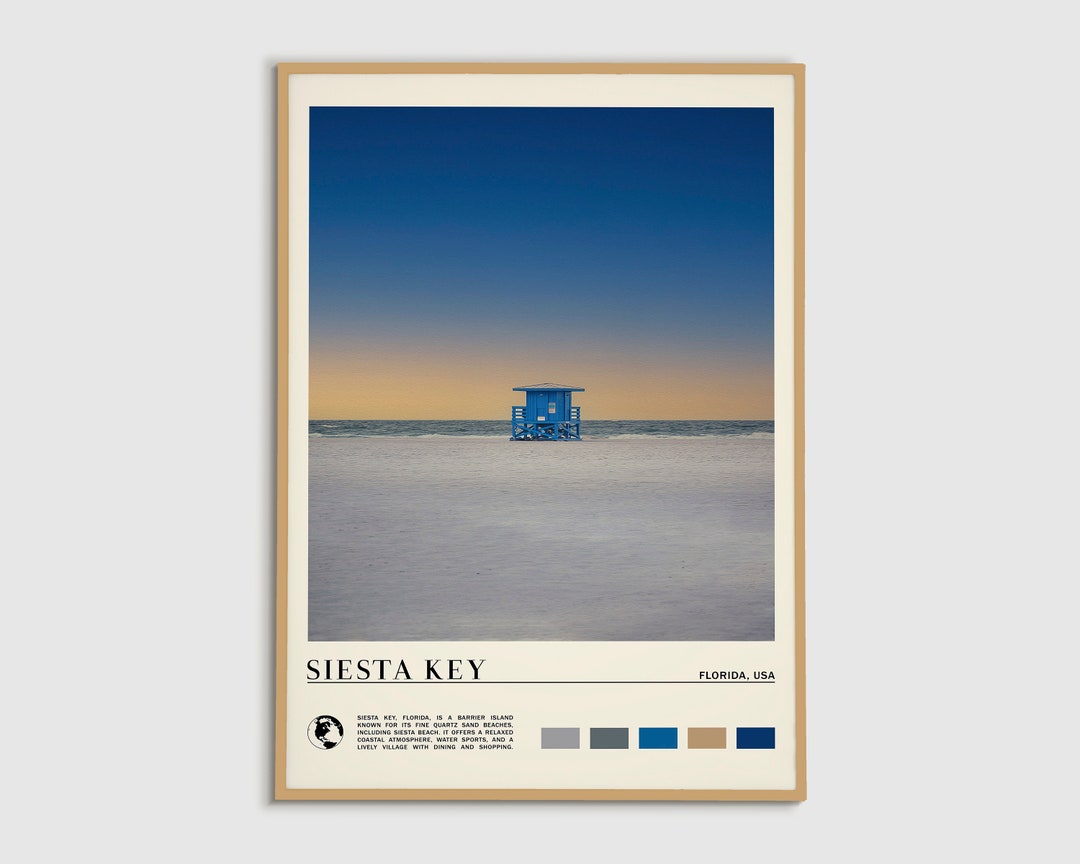 Digital Oil Paint, Siesta Key Print, Siesta Key Wall Art, Siesta Key ...