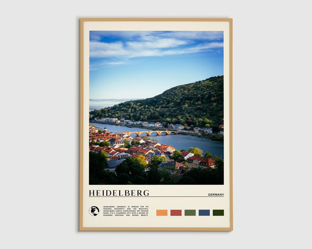 Digital Oil Paint, Heidelberg Print, Heidelberg Wall Art, Heidelberg ...