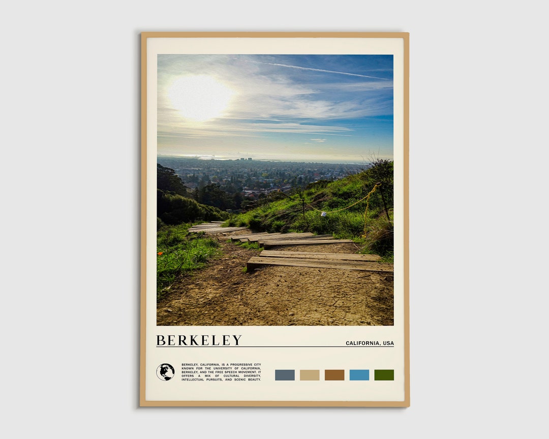 Digital Oil Paint, Berkeley Print, Berkeley Wall Art, Berkeley Poster ...