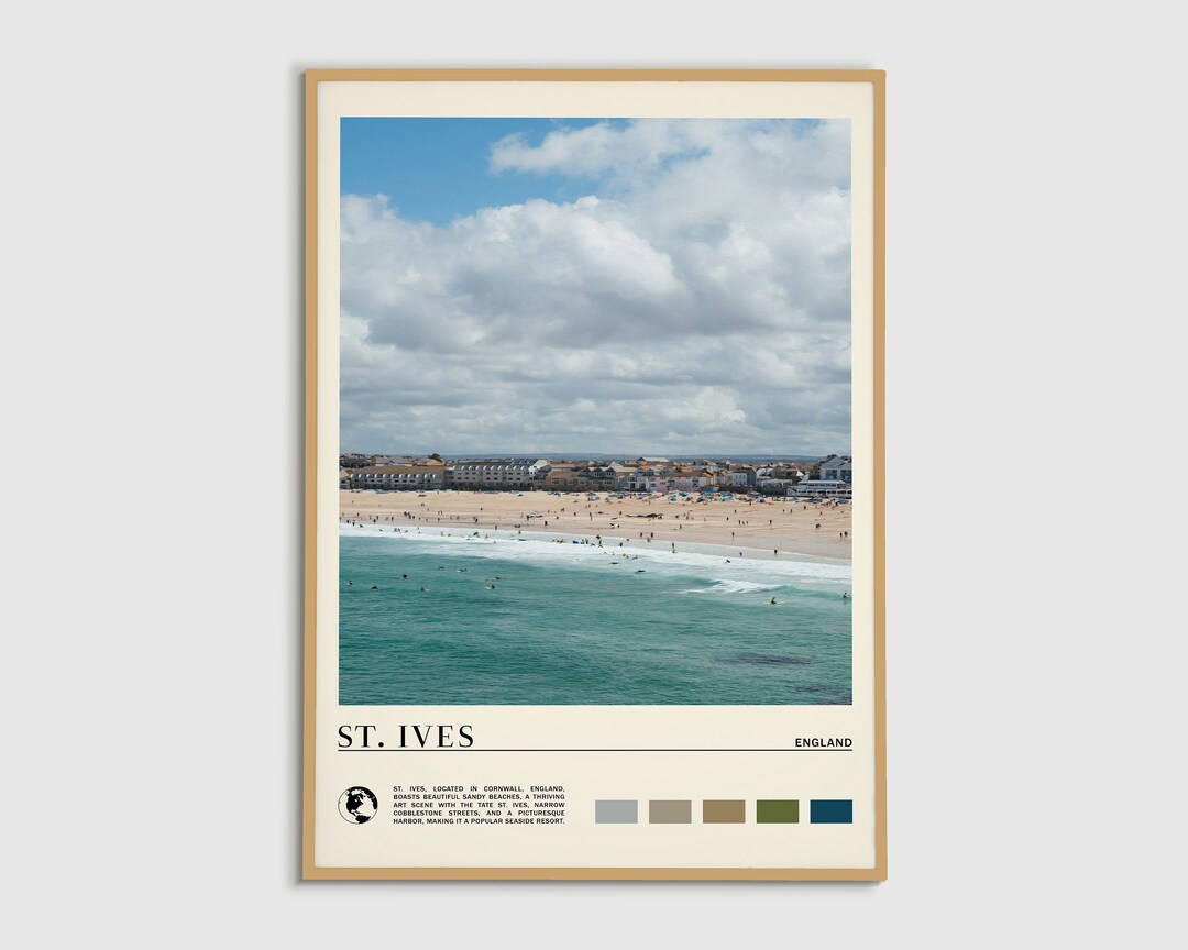 Digital Oil Paint, St Ives Print, St Ives Wall Art, St Ives Poster, St ...