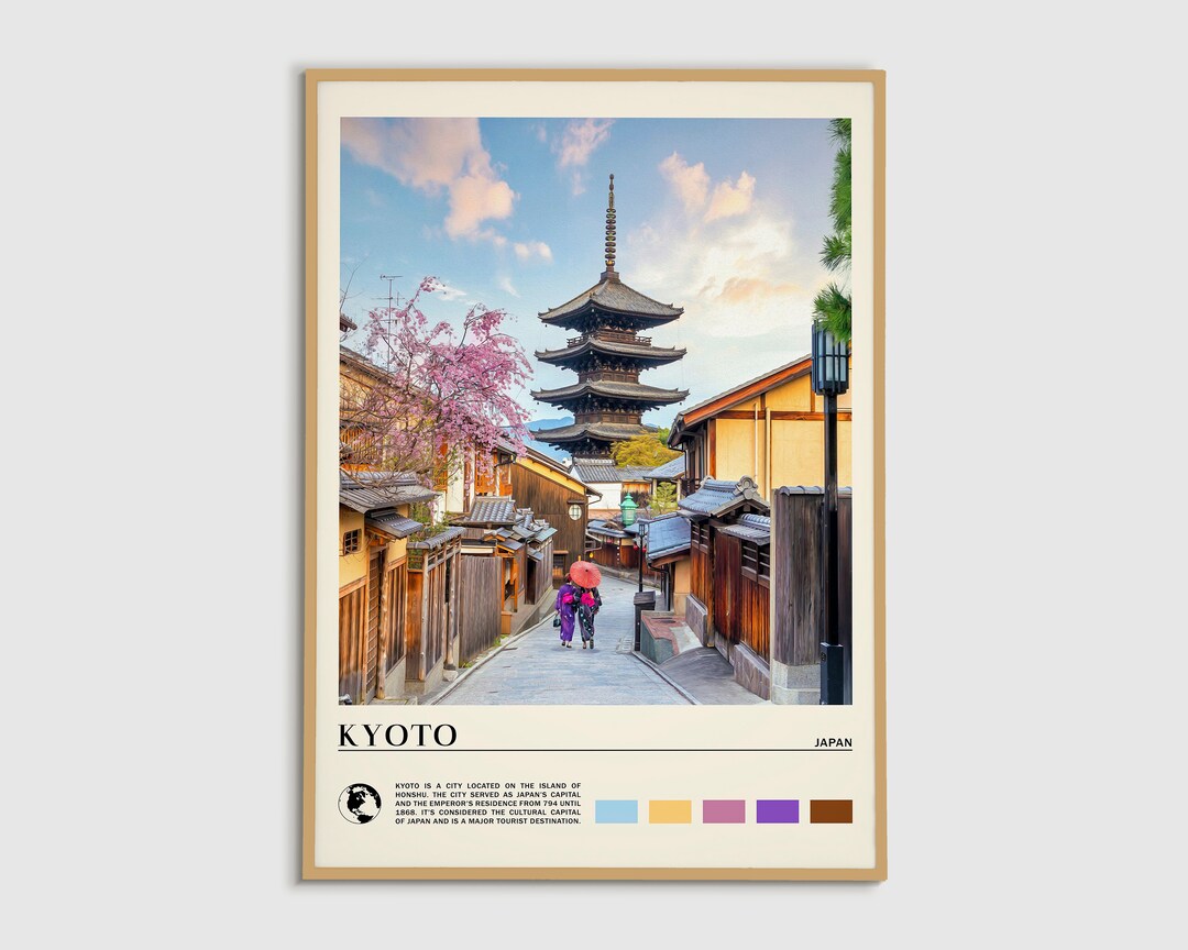 Digital Oil Paint Kyoto Print Kyoto Wall Art Kyoto Poster - Etsy