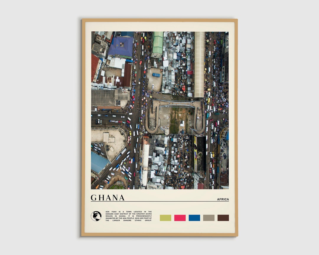 Digital Oil Paint, Ghana Print, Ghana Wall Art, Ghana Poster, Ghana ...