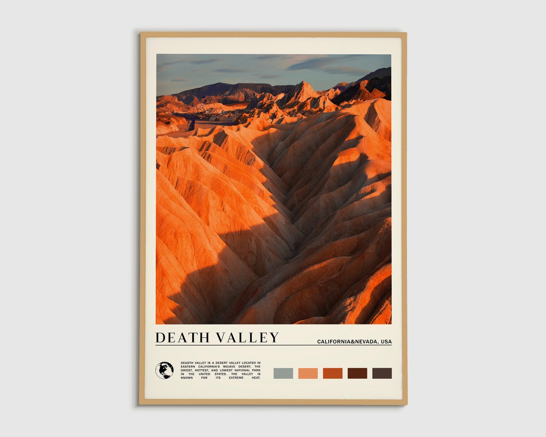 Digital Oil Paint, Death Valley Print, Death Valley Wall Art, Death ...