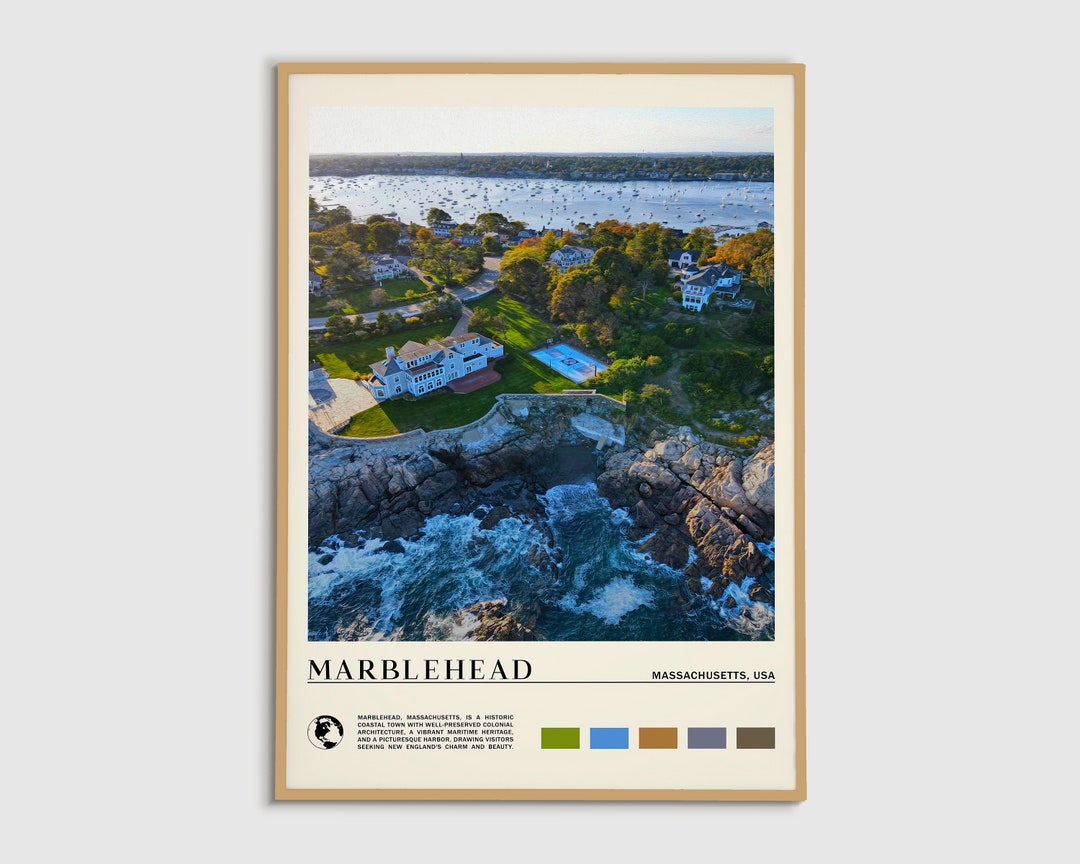 Digital Oil Paint, Marblehead Print, Marblehead Wall Art, Marblehead ...