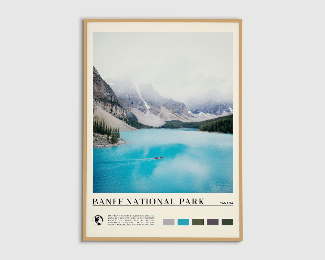 Digital Oil Paint, Banff National Park Print, Banff National Park Wall ...