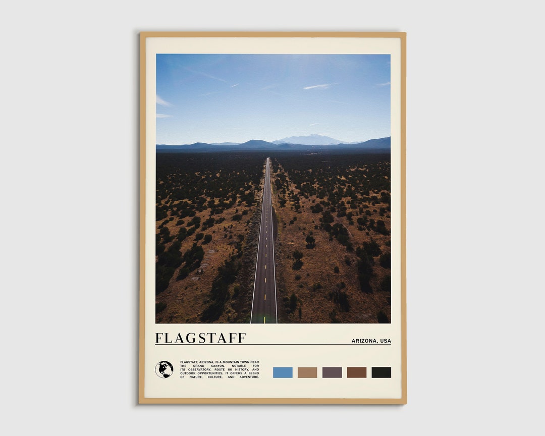 Digital Oil Paint, Flagstaff Print, Flagstaff Wall Art, Flagstaff ...