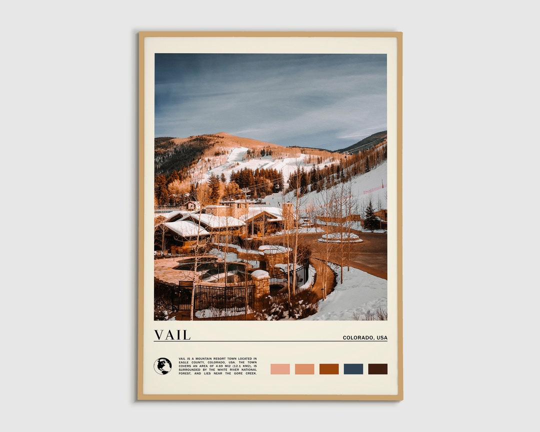 Digital Oil Paint, Vail Print, Vail Wall Art, Vail Poster, Vail Photo ...