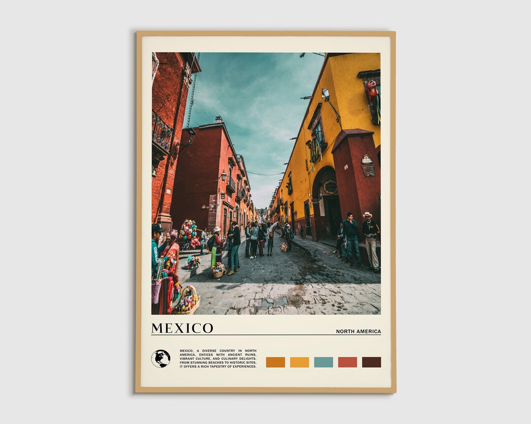 Digital Oil Paint, Mexico Print, Mexico Wall Art, Mexico Poster, Mexico Photo, Mexico Poster ...
