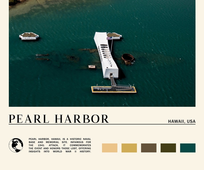 Digital Oil Paint, Pearl Harbor Print, Pearl Harbor Wall Art, Pearl ...