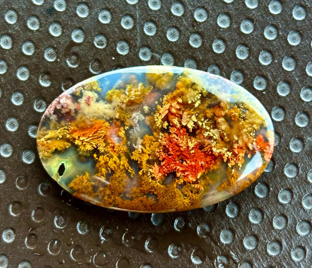 Special Edition Grade Scenic Terrarium Moss Chalcedony Cabochon | Super ...