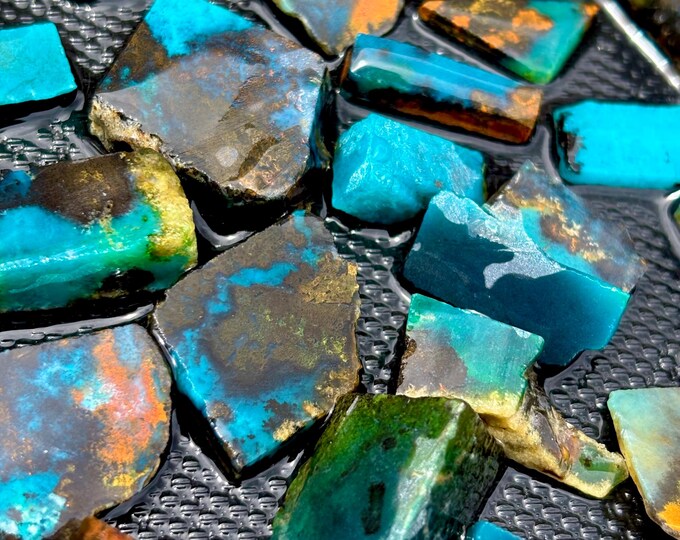Gem Silica Chrysocolla Chalcedony Specimen | Raw Unpolished Chrysocolla - Etsy