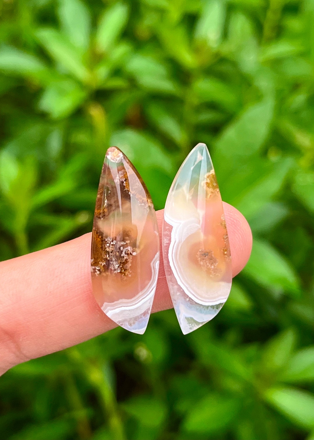 Top Grade Scenic Terrarium Moss Chalcedony Pairs Not Moss Agate Super ...