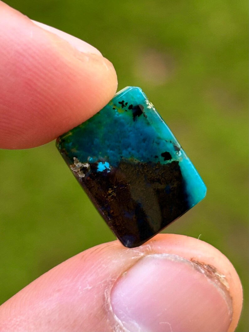 Small Translucent Doko Gem Silica Cabochon: Vivid Blue Chalcedony for ...