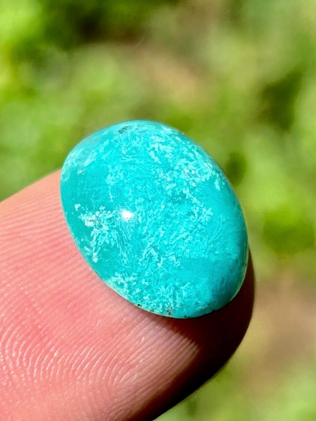 Translucent HQ Metalic Bacan Palamea Gem Silica Cabochon: Vibrant Blue ...