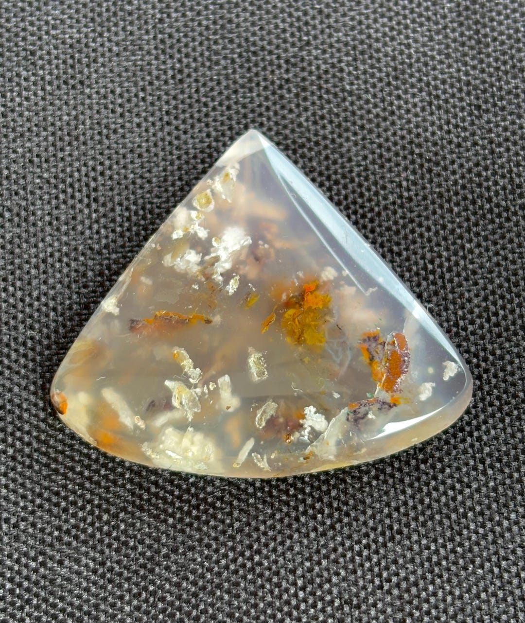 Superb Aquadite Confetti Chrysocolla Copper Cabochon on a Chalcedony ...