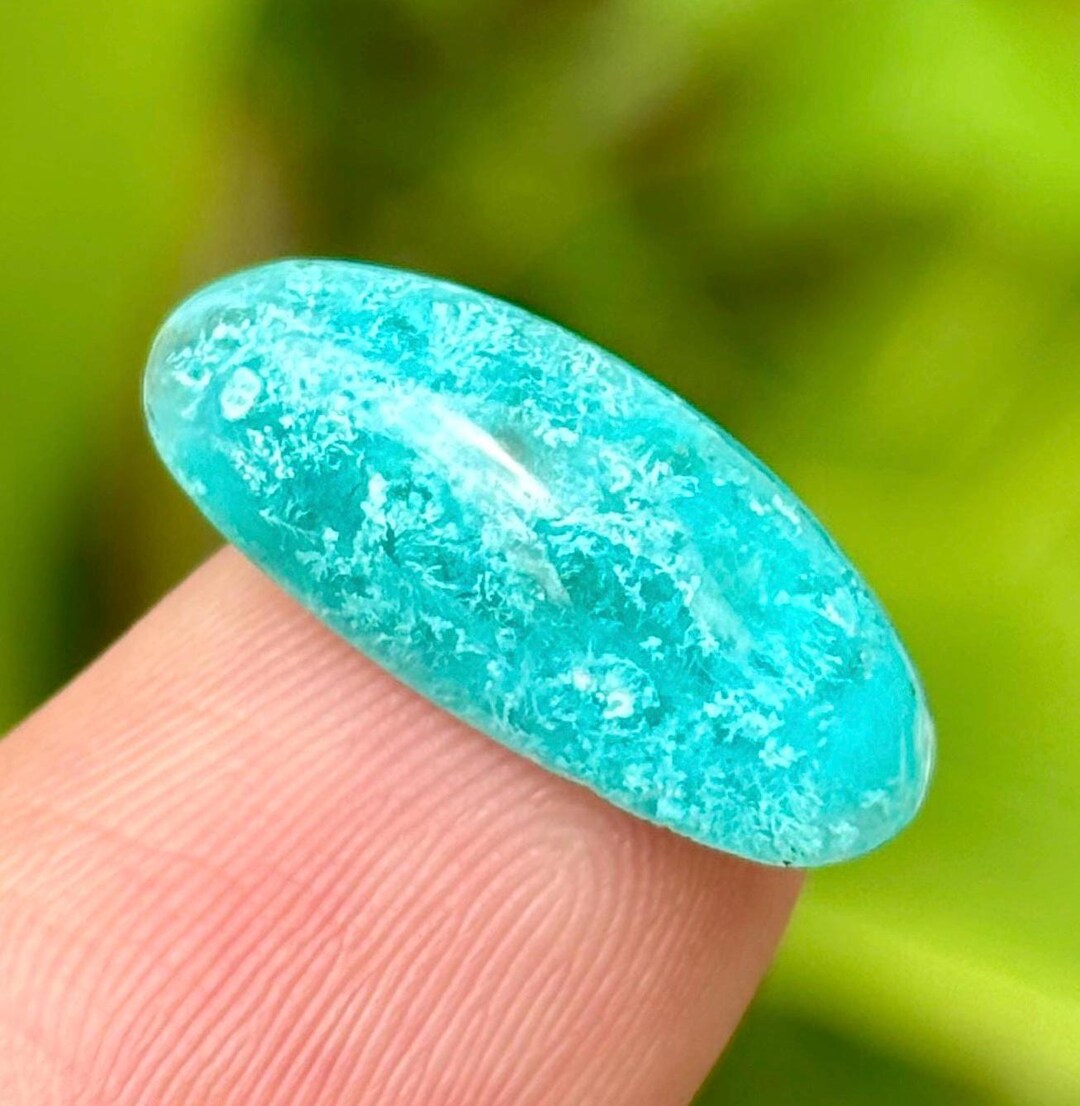 Translucent HQ Metalic Bacan Palamea Gem Silica Cabochon: Vibrant Blue ...