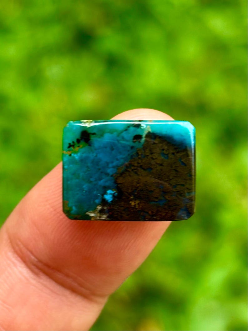 Small Translucent Doko Gem Silica Cabochon: Vivid Blue Chalcedony for ...