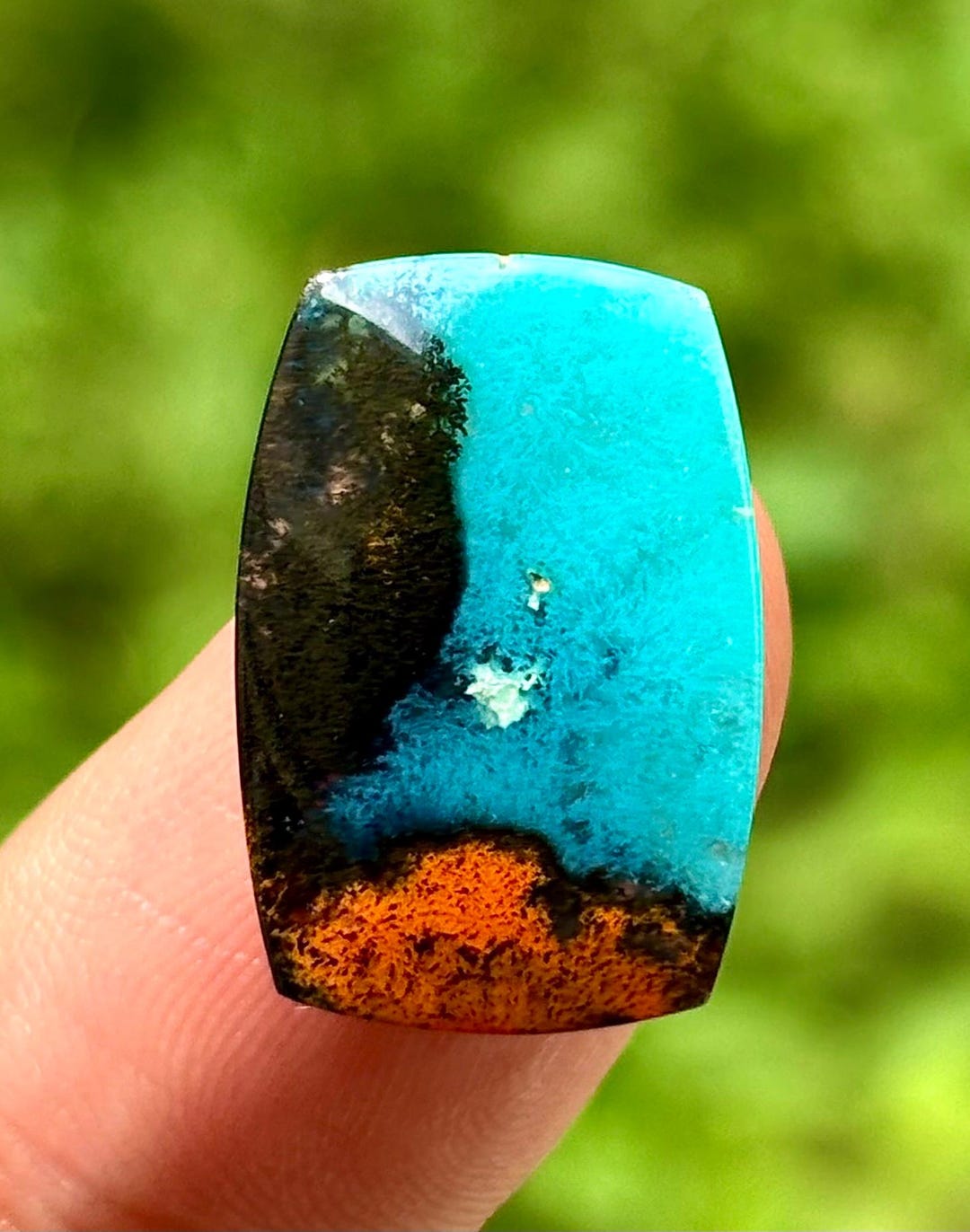 Palamea Gem Silica Cabochon: Blue-green Bacan Stone, Collector's Gem - Etsy