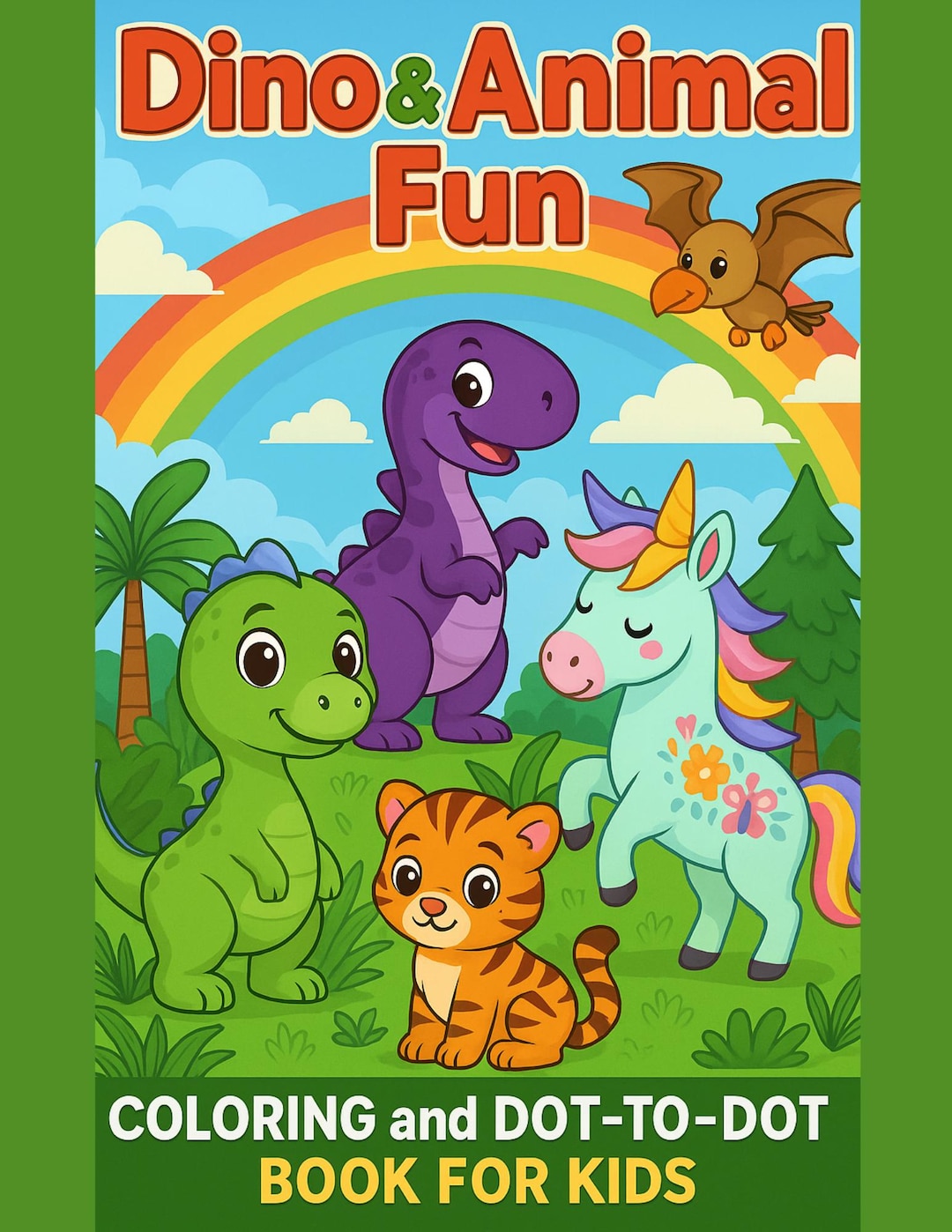 Dino & Animal Coloring Book: Dot-to-dot Printable Activity (PDF ...