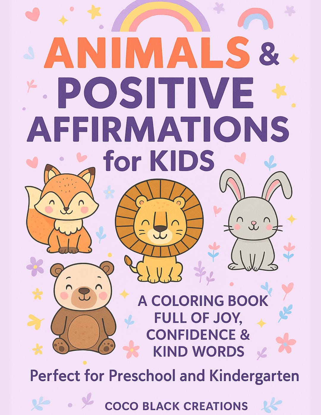 Animals Affirmations Coloring Book for Kids | Preschool & Kindergarten ...