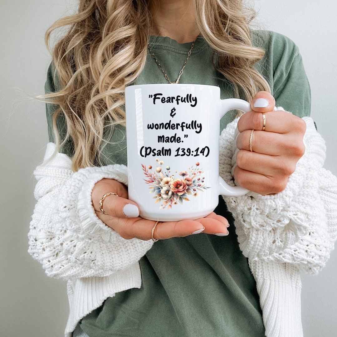 Inspirational Bible Verse Coffee Cup, Christian Gift With Short ...