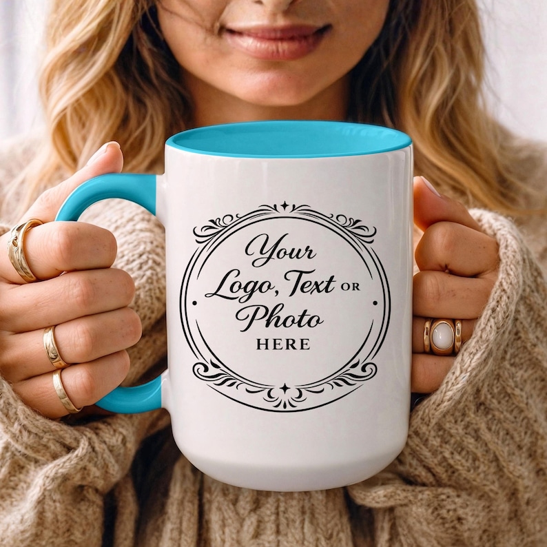 Custom Logo Mug, Personalized Photo Coffee Mug, Business Branding - Etsy