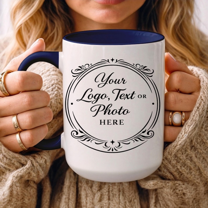 Custom Logo Mug, Personalized Photo Coffee Mug, Business Branding - Etsy