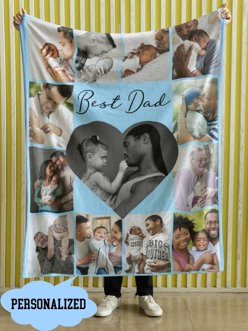 Personalized Photo Collage Blanket, Custom Velveteen Plush & Sherpa ...