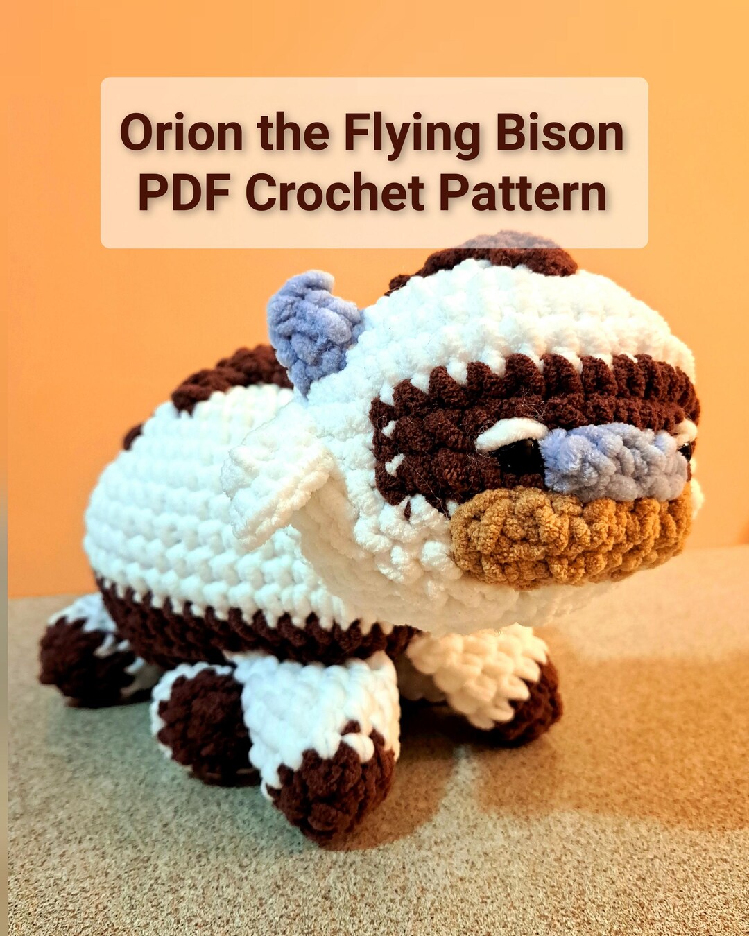 Orion the Flying Bison Crochet Pattern - Etsy