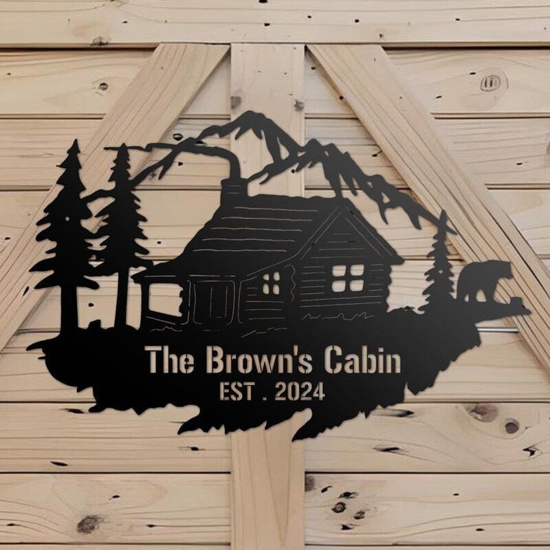 Outdoor Cabin Sign - Etsy