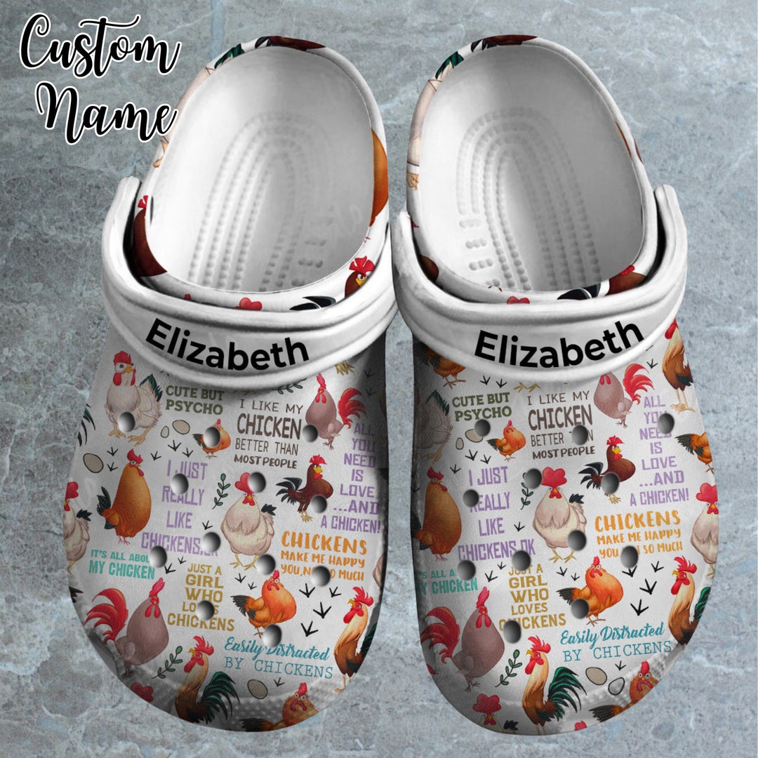 Personalized Name With Chicken Breeds Clogs Shoes, Birthday Gift for ...