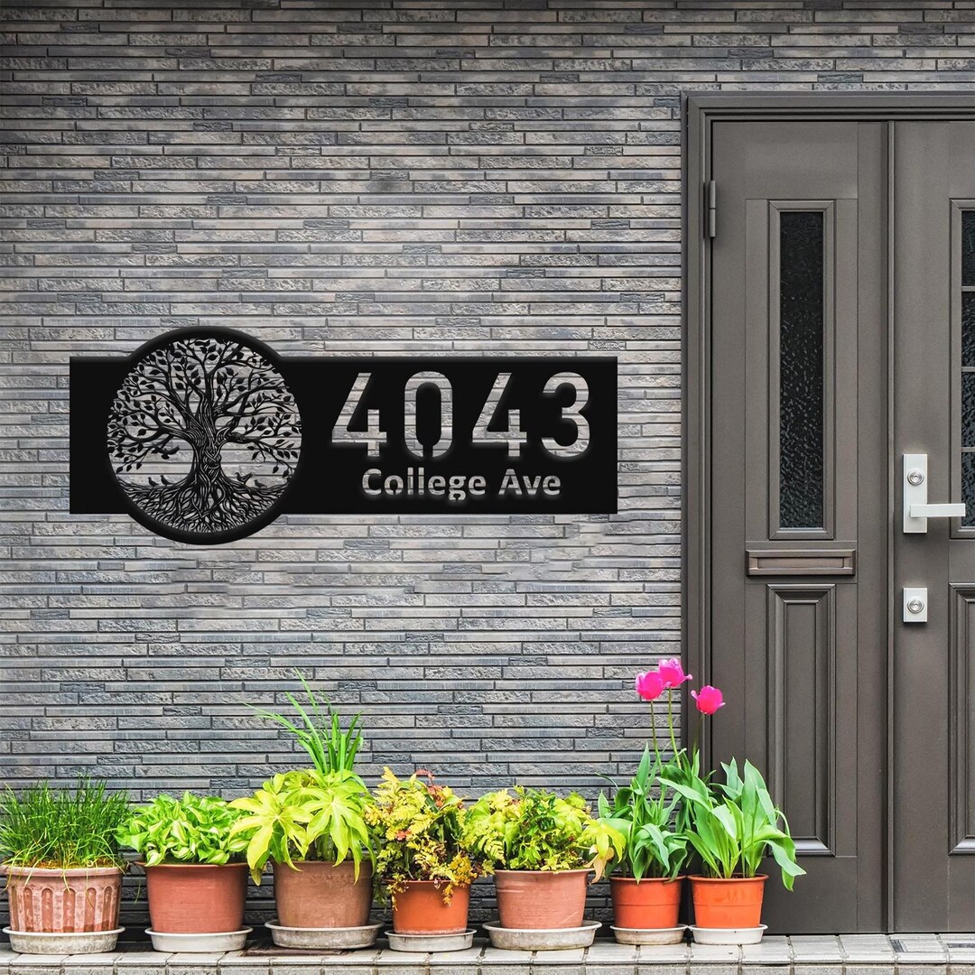 Custom Welcome Family Tree of Life Name Sign/personalized Address House ...