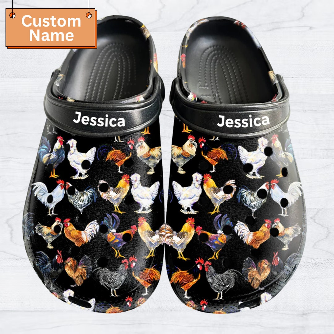Personalized Name With Chicken Breeds Clogs Shoes, Birthday Gift for ...