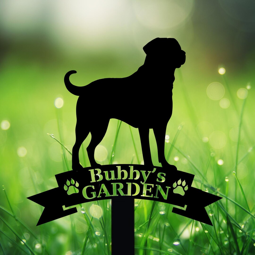 Personalized Dog Breeds Sign Yard Stakes Garden Dog Breeds Grave Marker ...