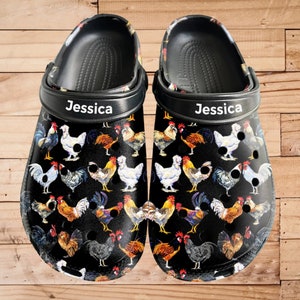 Personalized Name With Chicken Breeds Clogs Shoes, Birthday Gift for ...