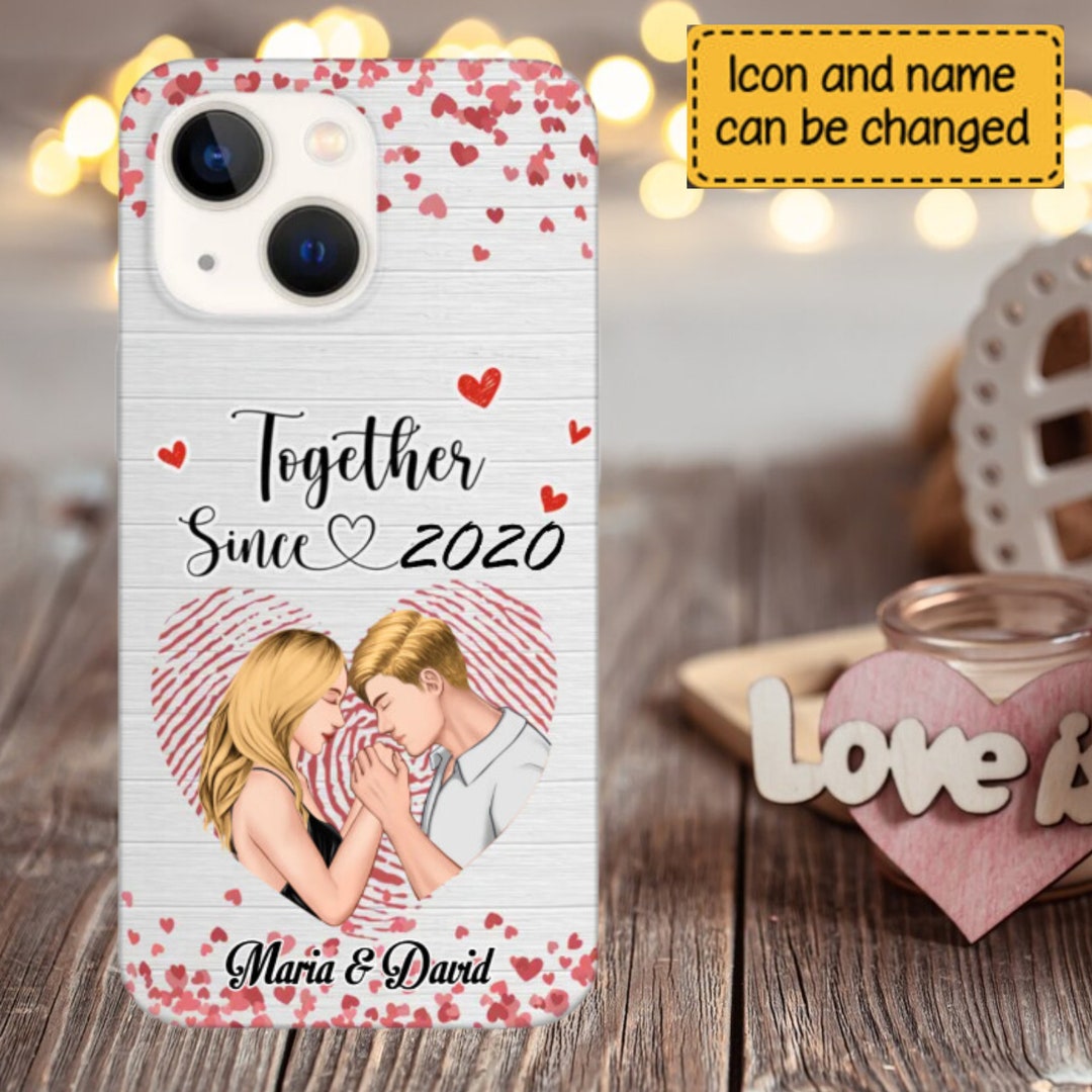 Personalized Together Since Handprint Love Couple Phone Case ...