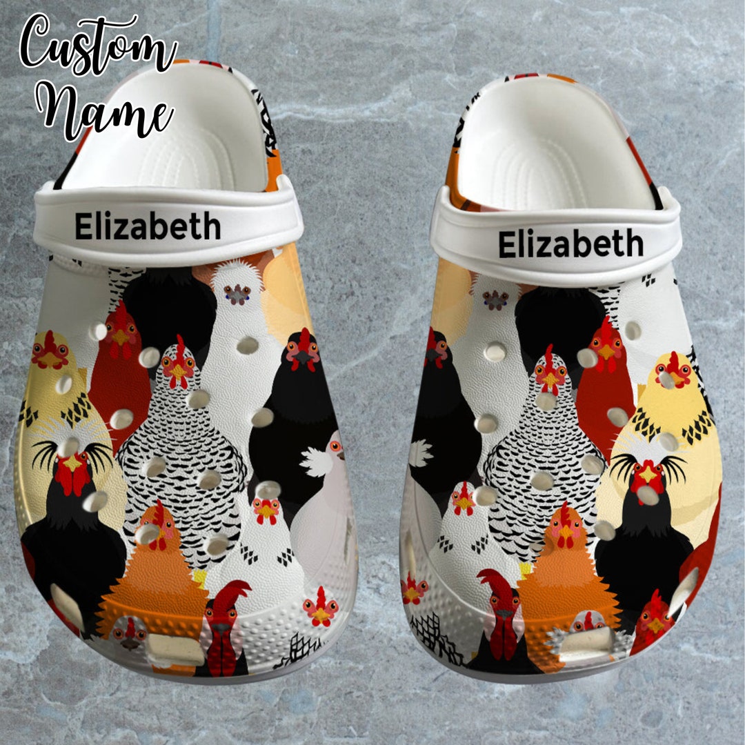 Personalized Name With Chicken Breeds Clogs Shoes, Birthday Gift for ...
