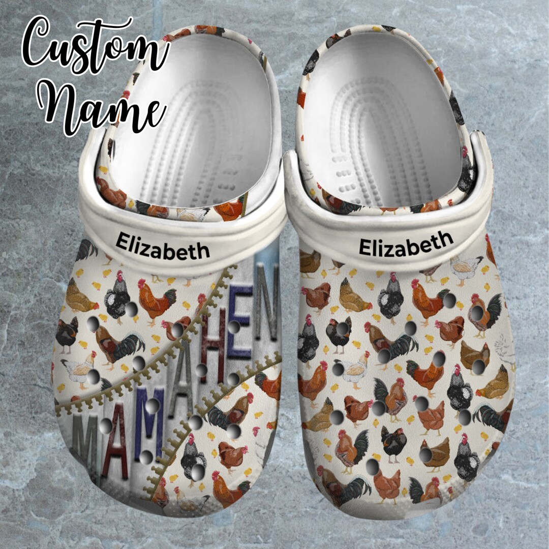 Personalized Name With Mama Hen Clogs Shoes, Birthday Gift for Chicken ...