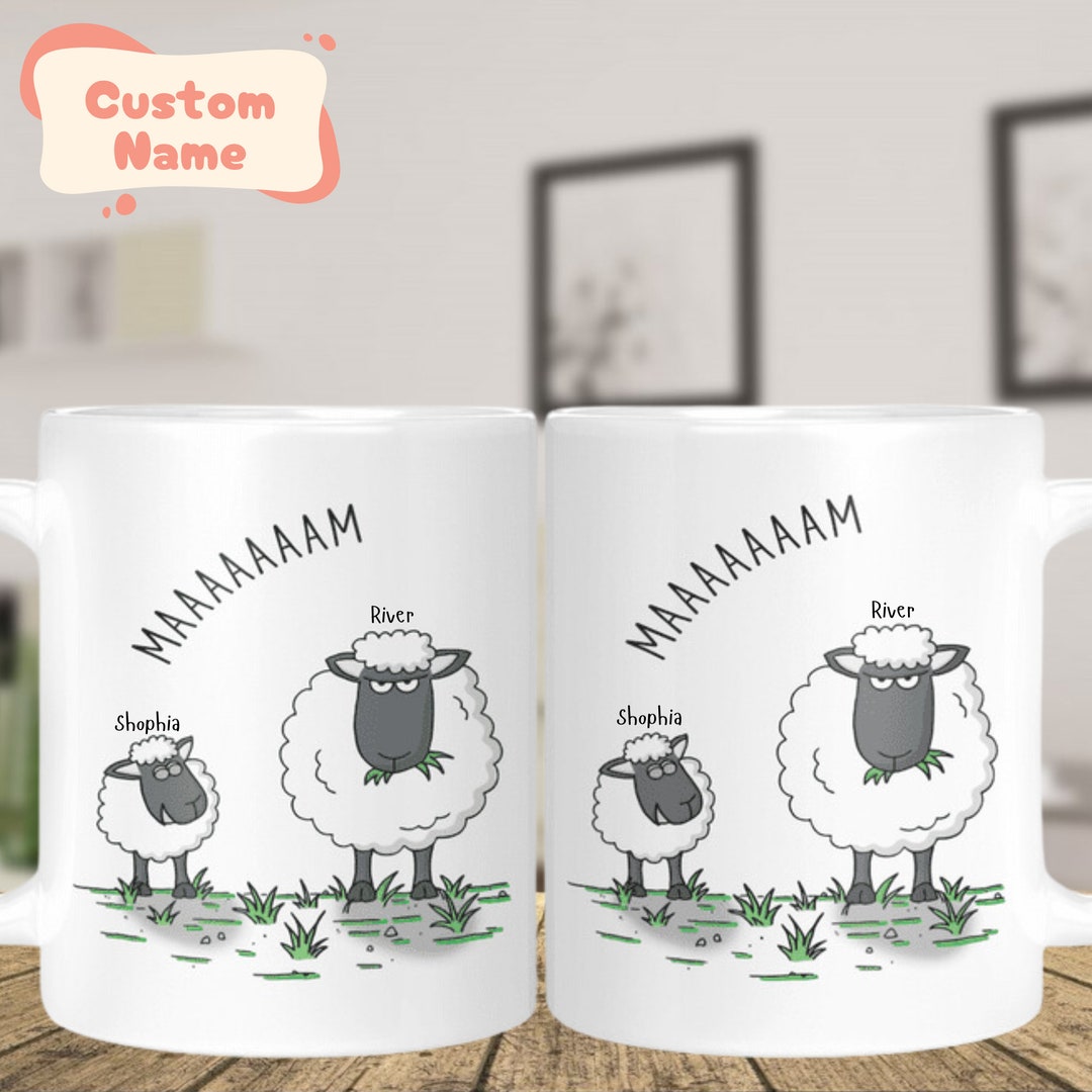 Personalized Name Sheep Maaaaaam Coffee Mug, Sheep Farm Animal Mug ...