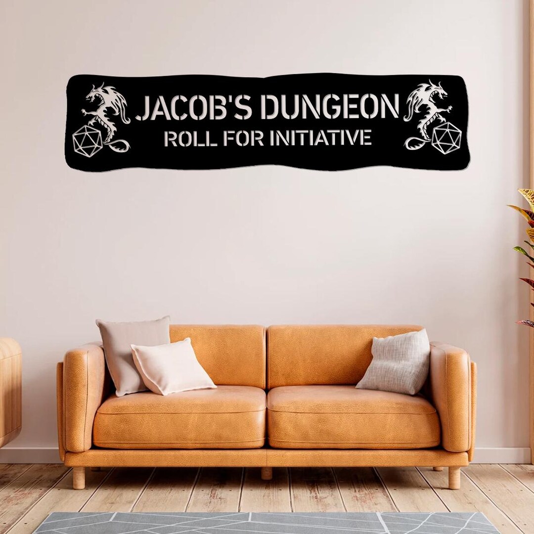 Custom Dungeons and Dragons Metal Wall Sign/personalized Dnd Gift/roll ...