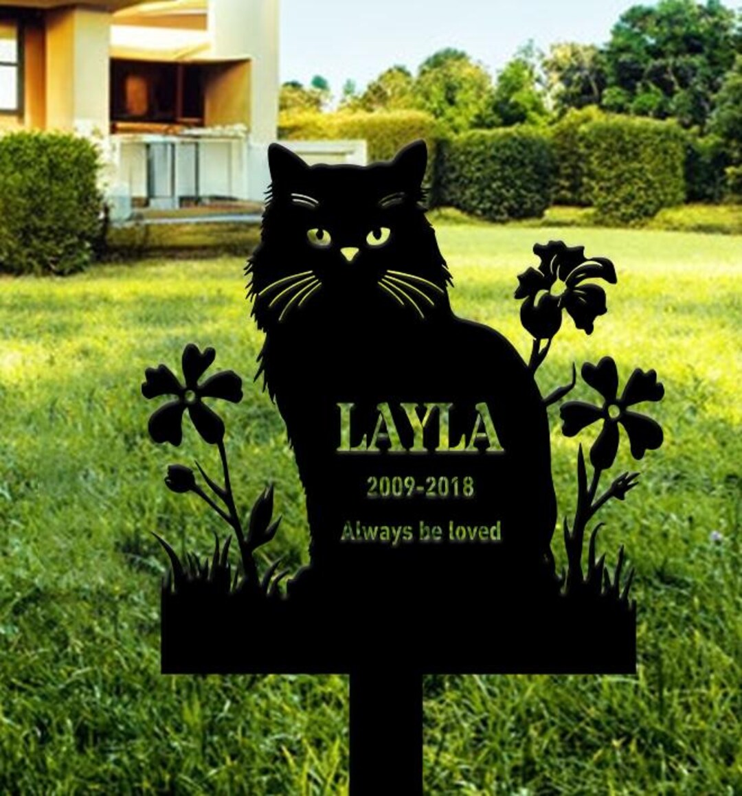 In Loving Memory of Cat Memorial Plaque Sign, Cat Cemetery Sign, Cat ...