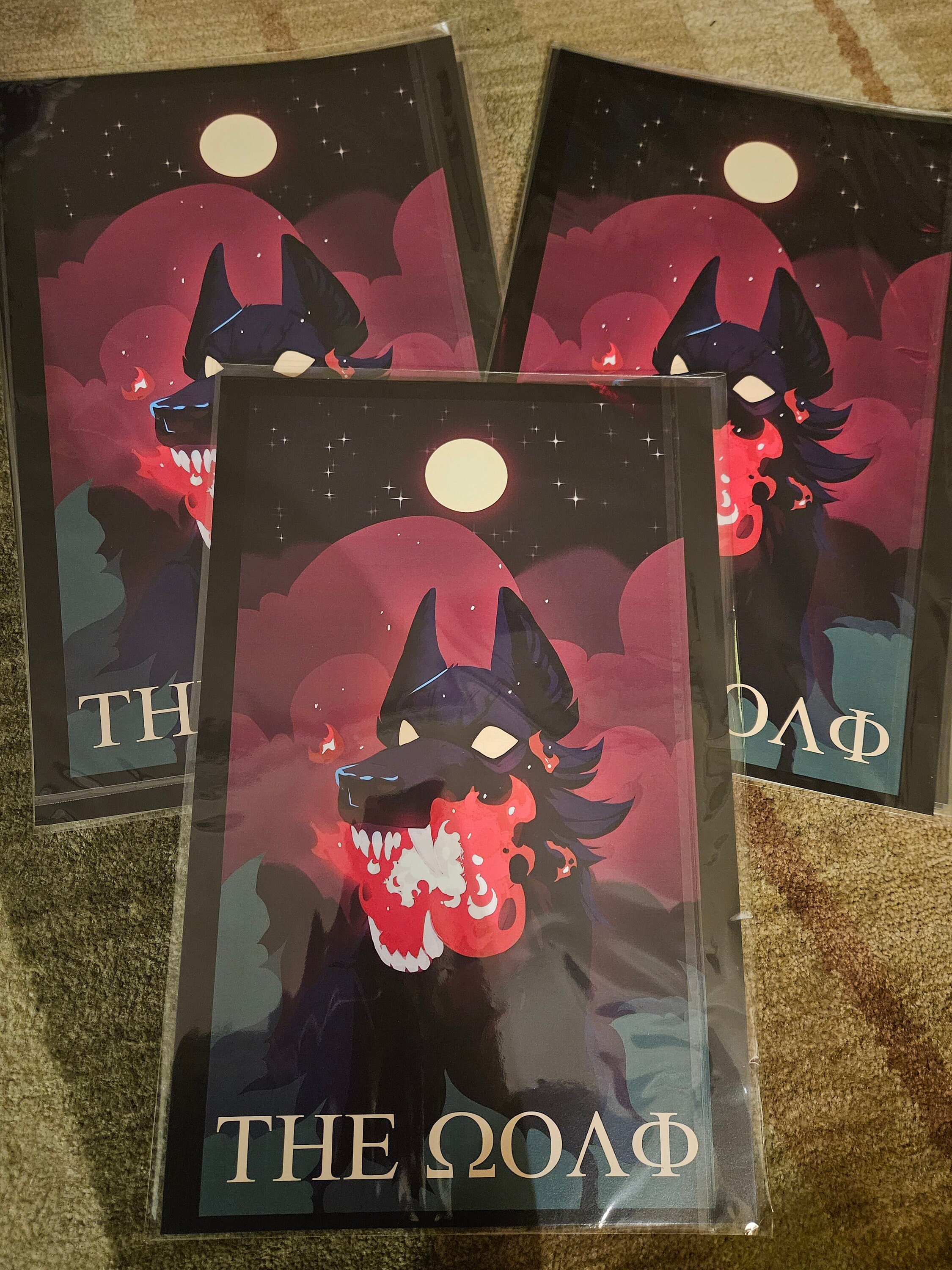 Gothic Flame Breathing Wolf 11x17 Print - Etsy