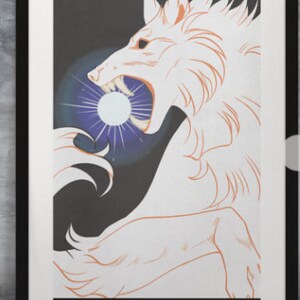 Hati, Moon Devourer, Norse Mythology Print, Skoll and Hati Poster, Moon ...