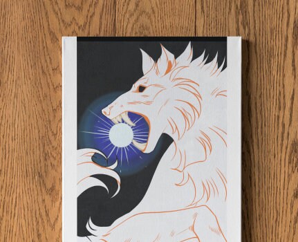 Hati, Moon Devourer, Norse Mythology Print, Skoll and Hati Poster, Moon ...